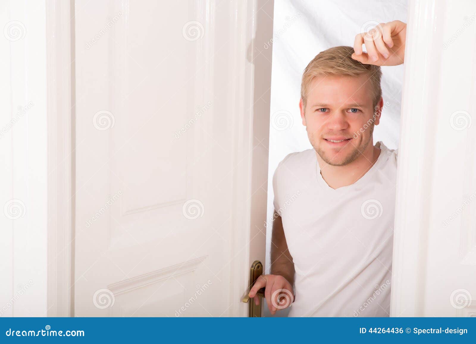 Young man coming home stock photo. Image of adult, people - 44264436