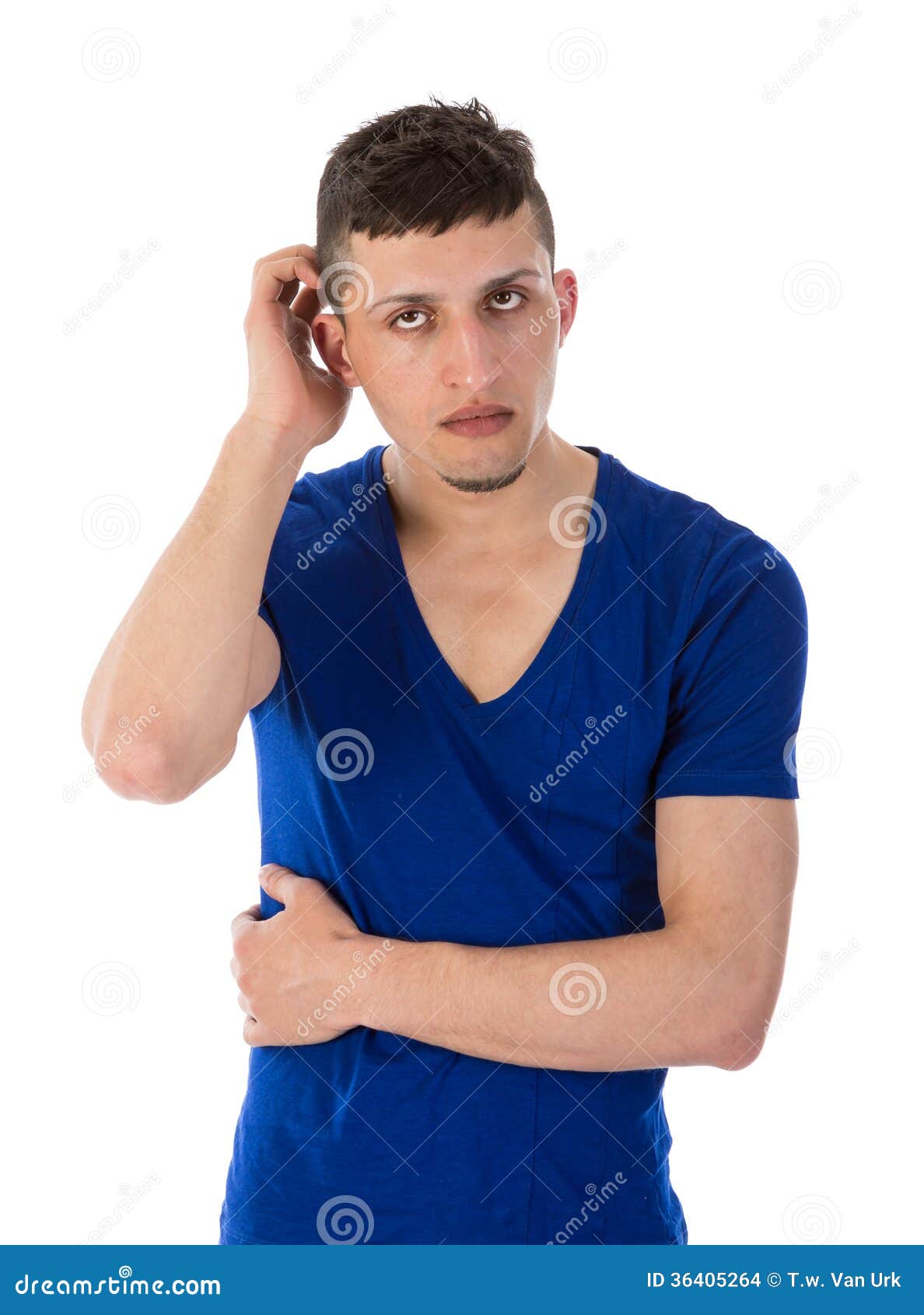 Young man is confused stock photo. Image of hair, confusion - 36405264