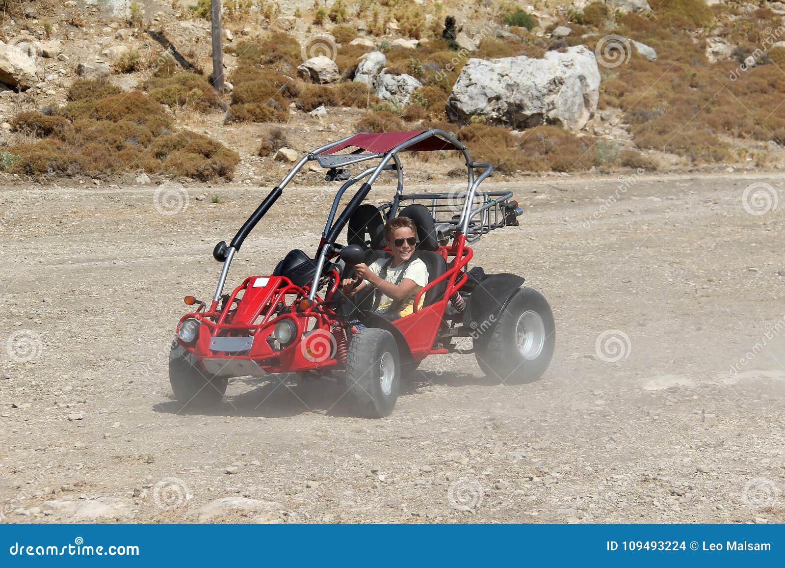 A Young Man Controls a Buggy Stock Photo - Image of dubai, extreme ...