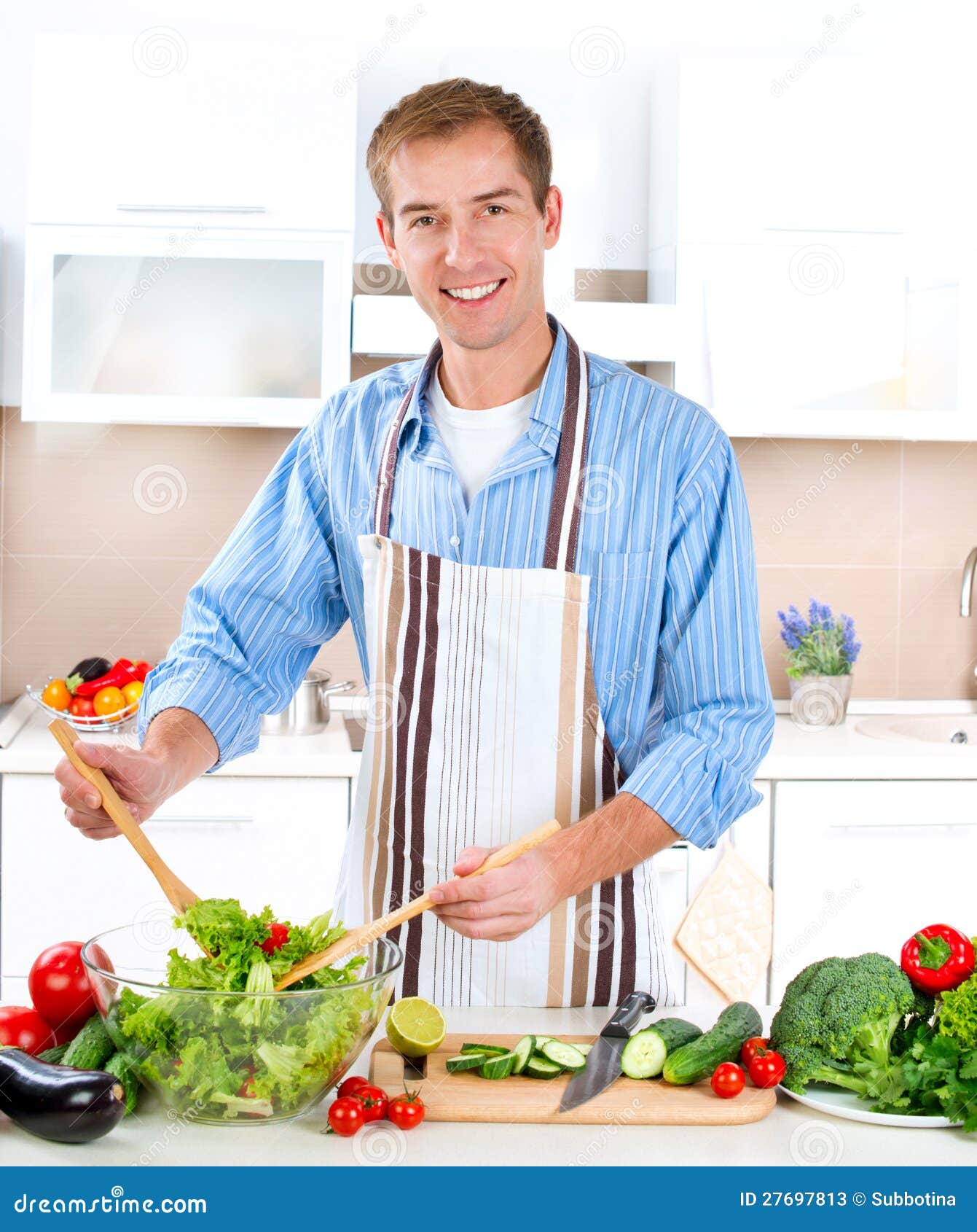 Young Man Cooking stock image. Image of meal, love, male - 27697813