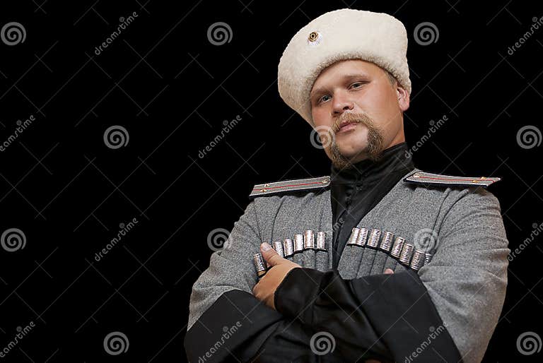 Young Man in a Cossack Clothes Stock Photo - Image of face, ethnicity ...