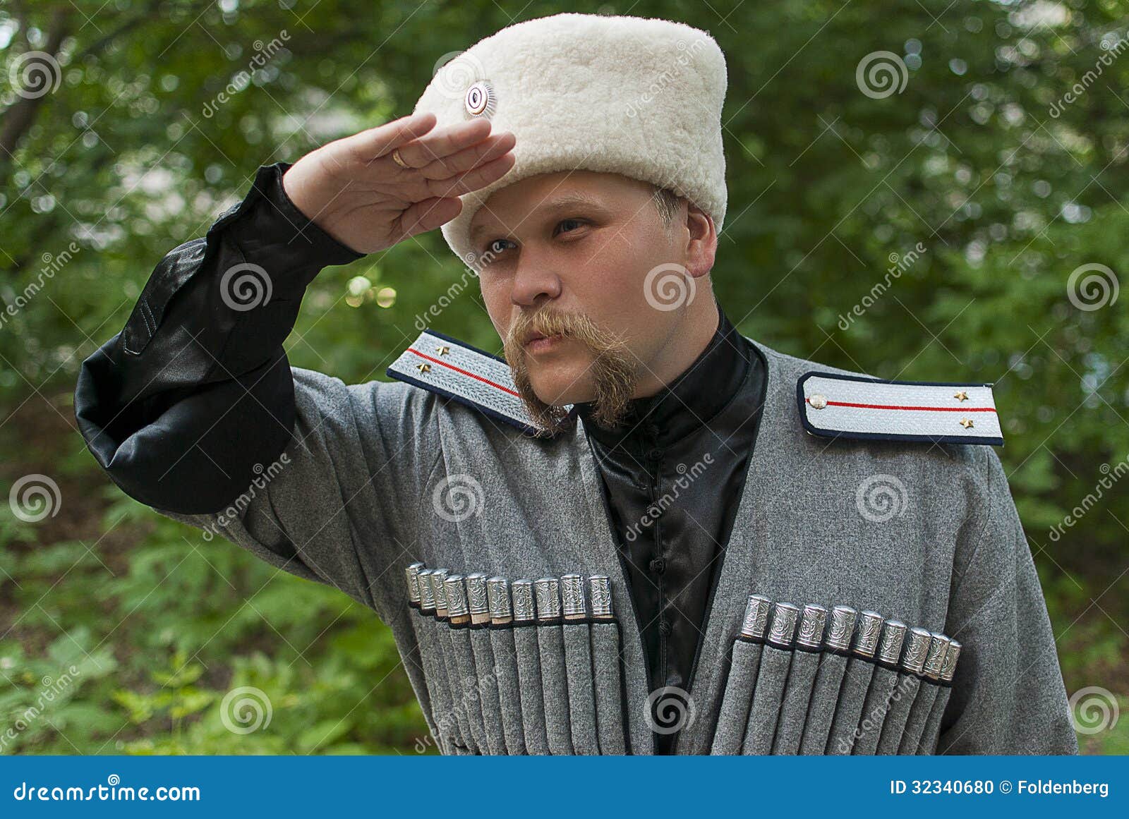 Young Man in a Cossack Clothes Stock Photo - Image of concepts ...