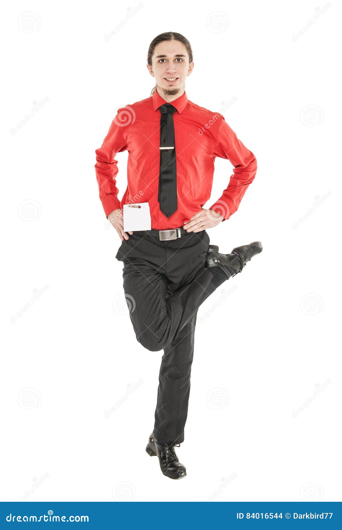 Young Man in Costume for Irish Dance Isolated Stock Photo - Image of ...