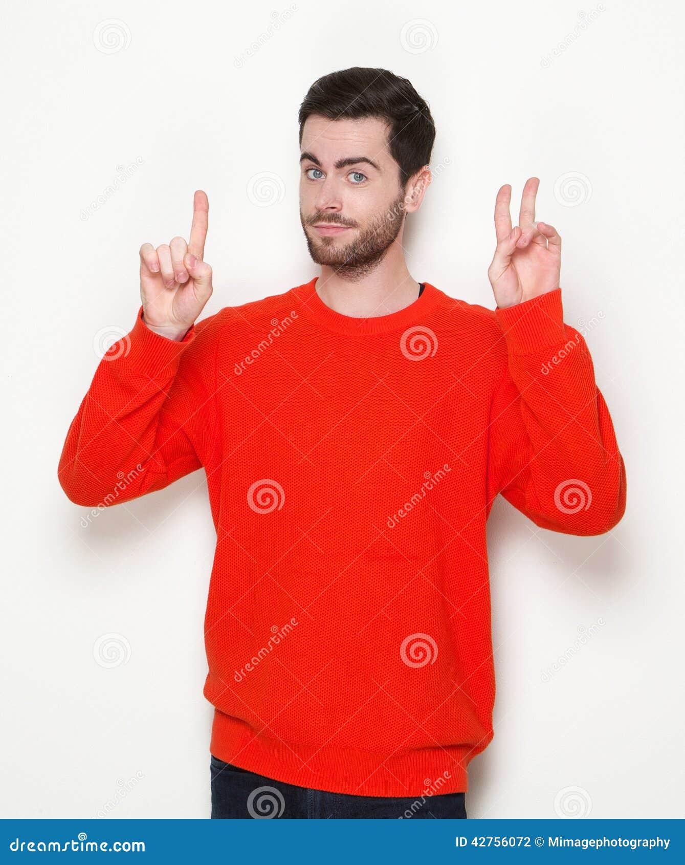Young Man Counting Fingers on Hands Stock Photo - Image of cool ...