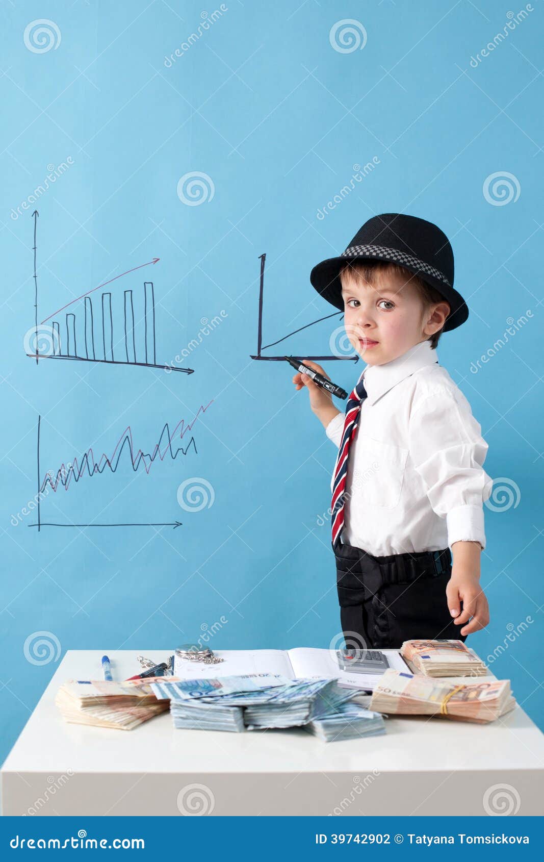 Young Man, Counting Money and Taking Notes Stock Photo - Image of ...