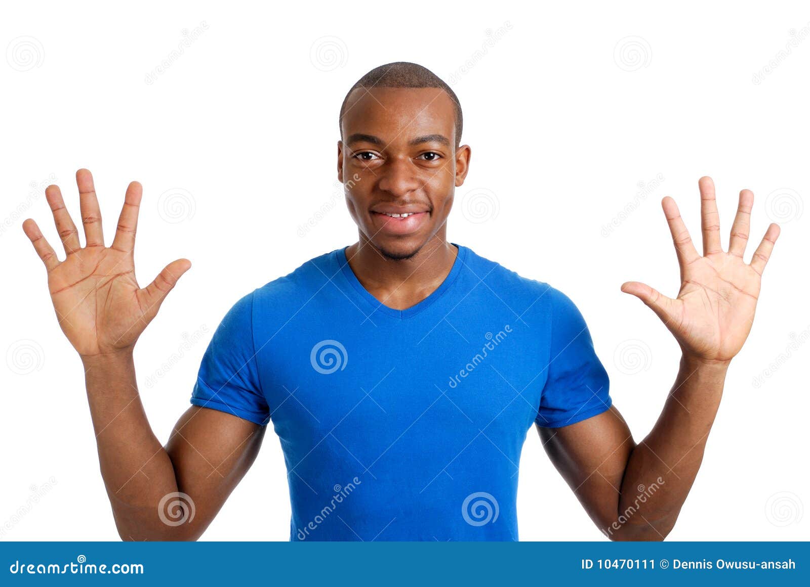 Young man counting to ten stock image. Image of confident - 10470111