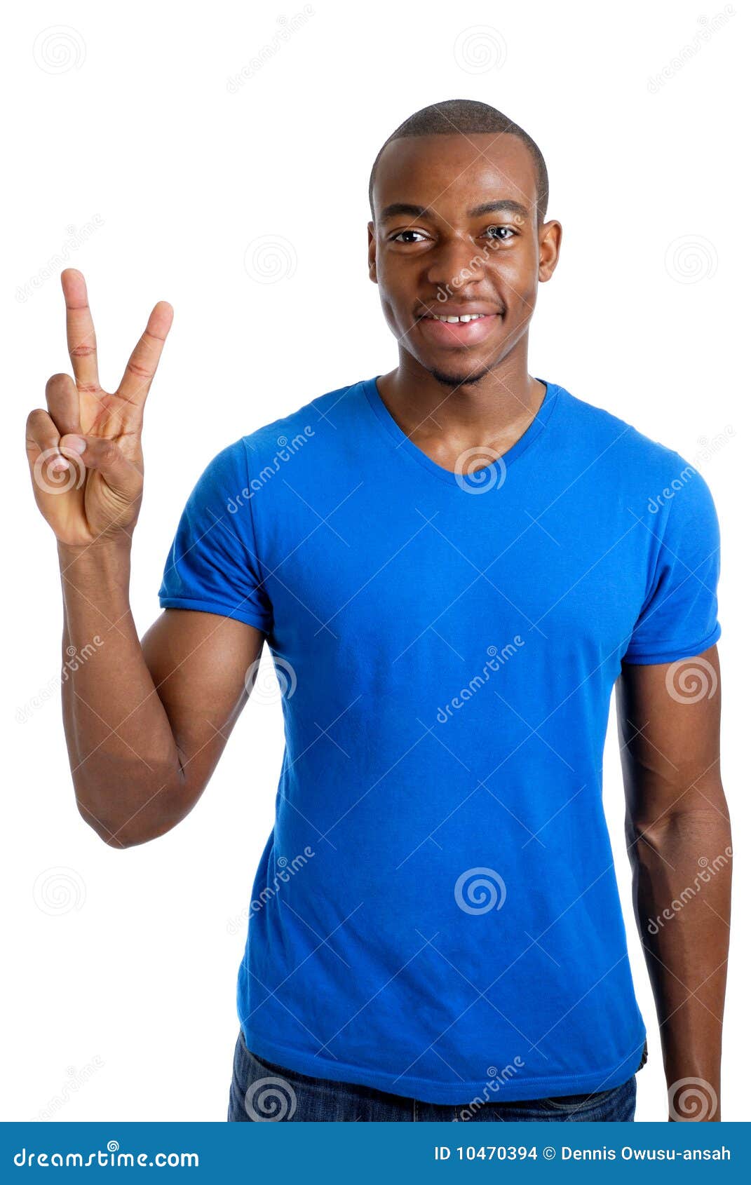 Young man counting to two stock photo. Image of careeer - 10470394
