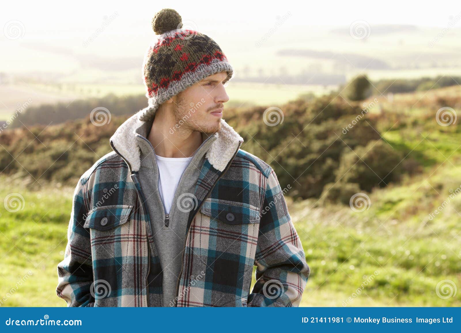 Young man in the country stock image. Image of good, portrait - 21411981