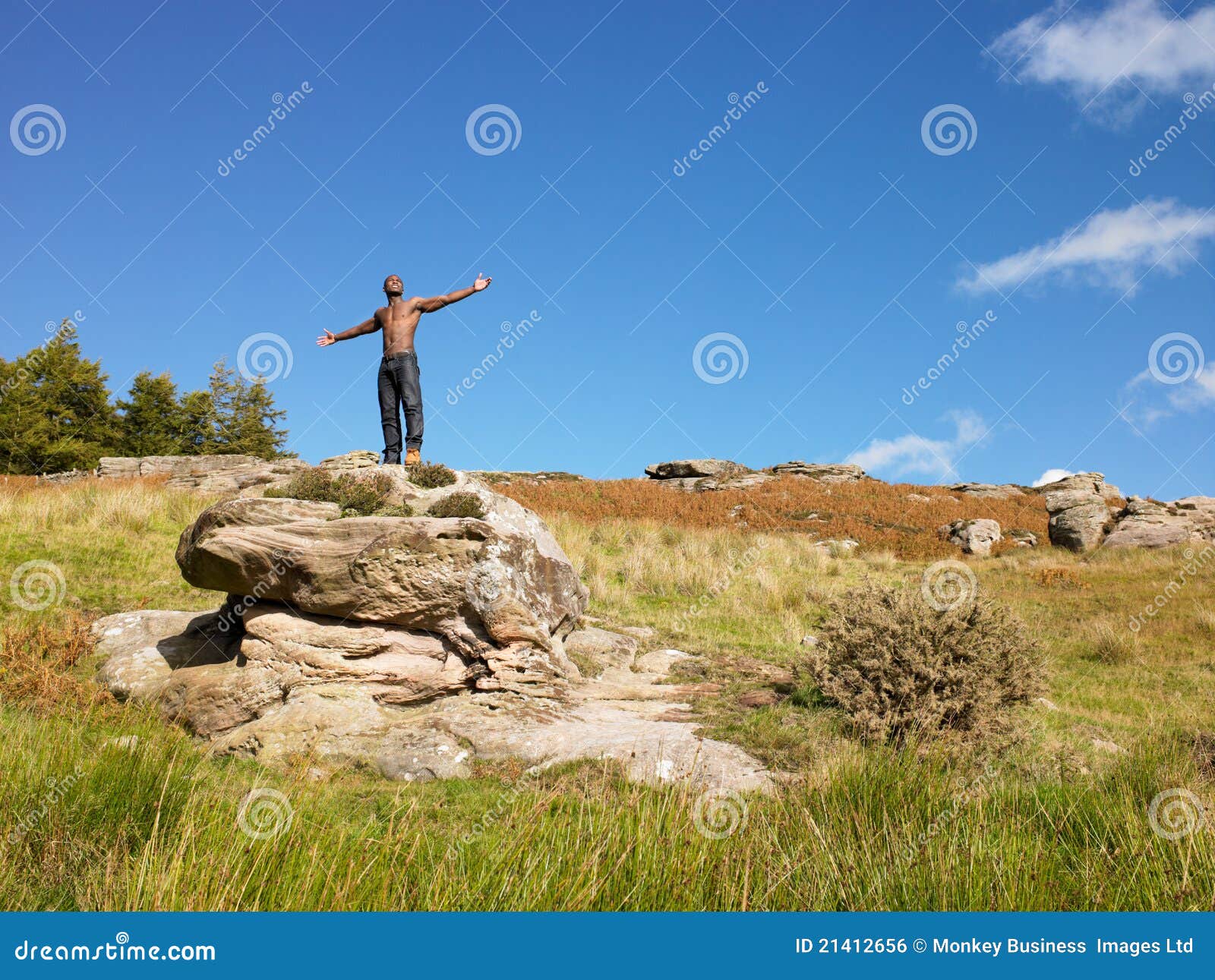 Young man in the country stock photo. Image of american - 21412656