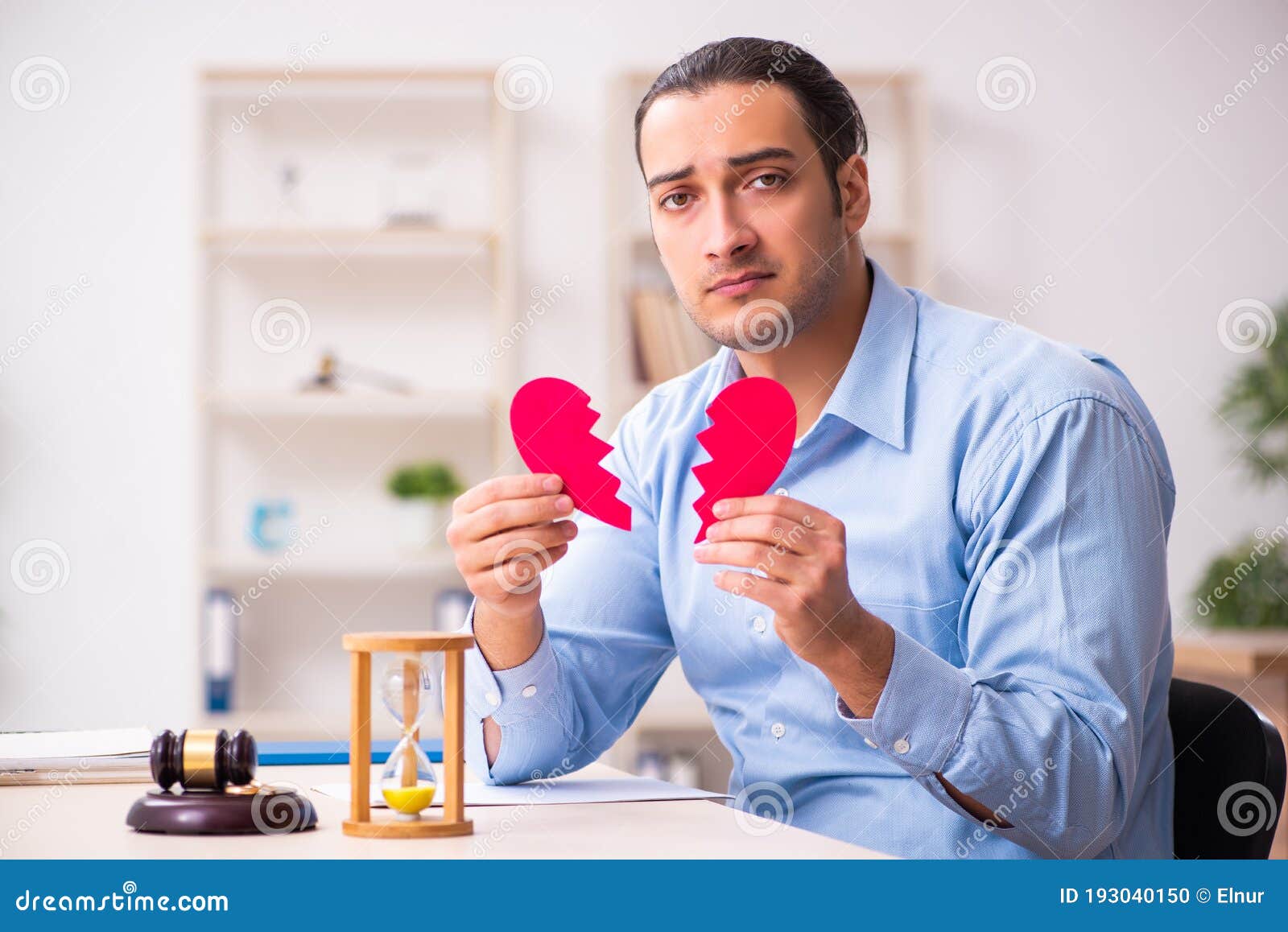Young Man in Courthouse in Divorcing Concept Stock Photo - Image of ...