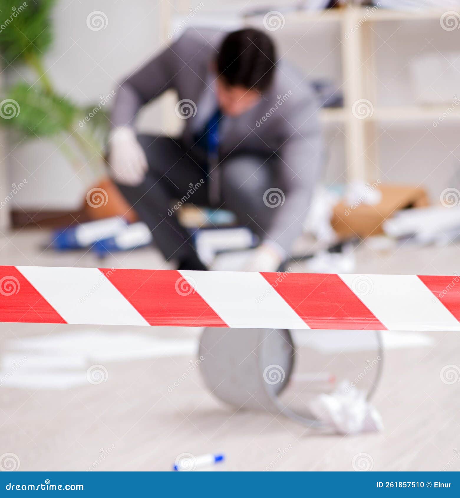 Young Man during Crime Investigation in Office Stock Photo - Image of ...