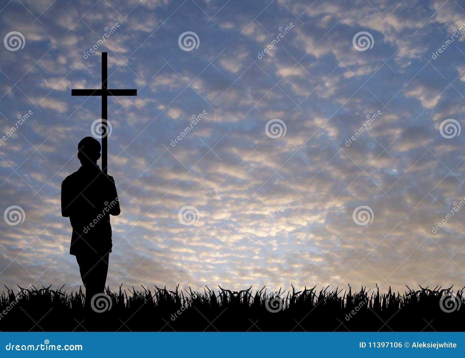 Young man with cross stock photo. Image of black, concept - 11397106