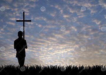Young man with cross stock photo. Image of black, concept - 11397106