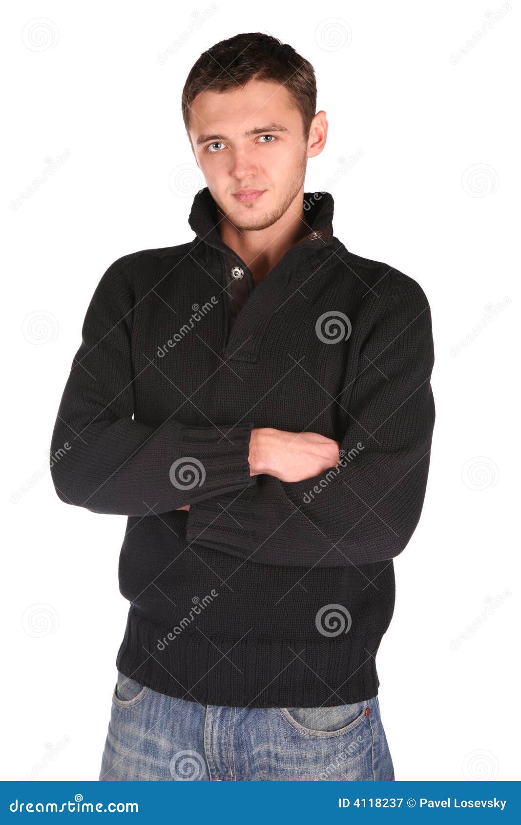 Young man cross hands stock image. Image of cross, life - 4118237