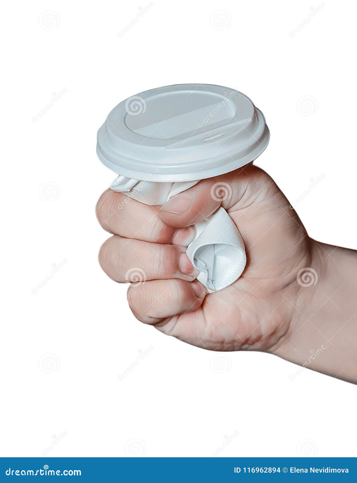 Young Man Crumpled Plastic Cups Stock Photo - Image of drinkingcup ...