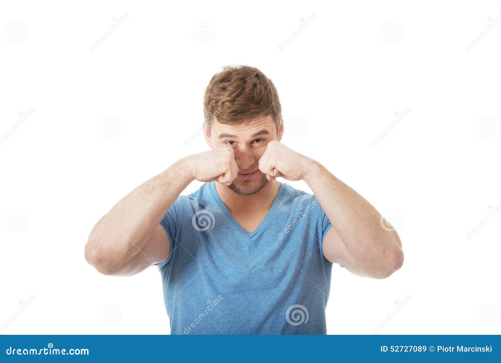 Young man crying. stock image. Image of sadness, problem - 52727089