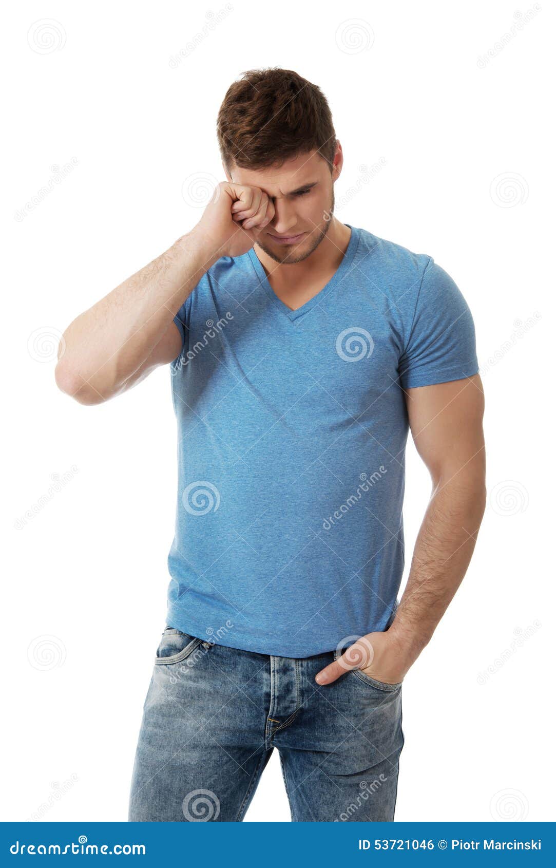Young man crying. stock photo. Image of schizophrenia - 53721046