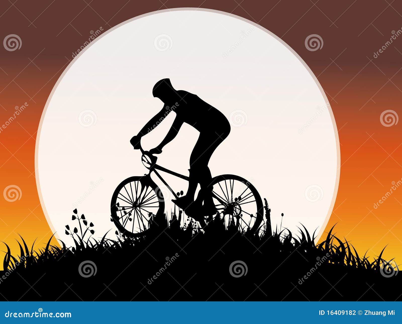 Young man cycling stock vector. Illustration of modern - 16409182