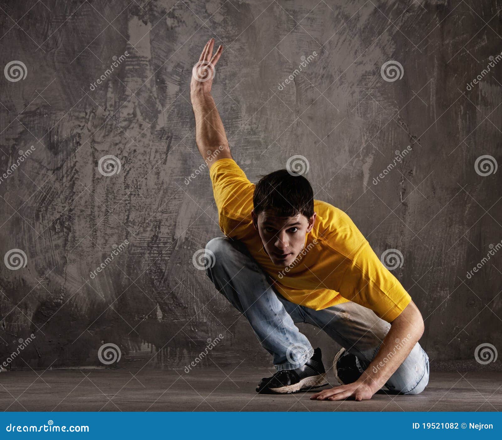 Young man dancing stock photo. Image of dancing, grey - 19521082