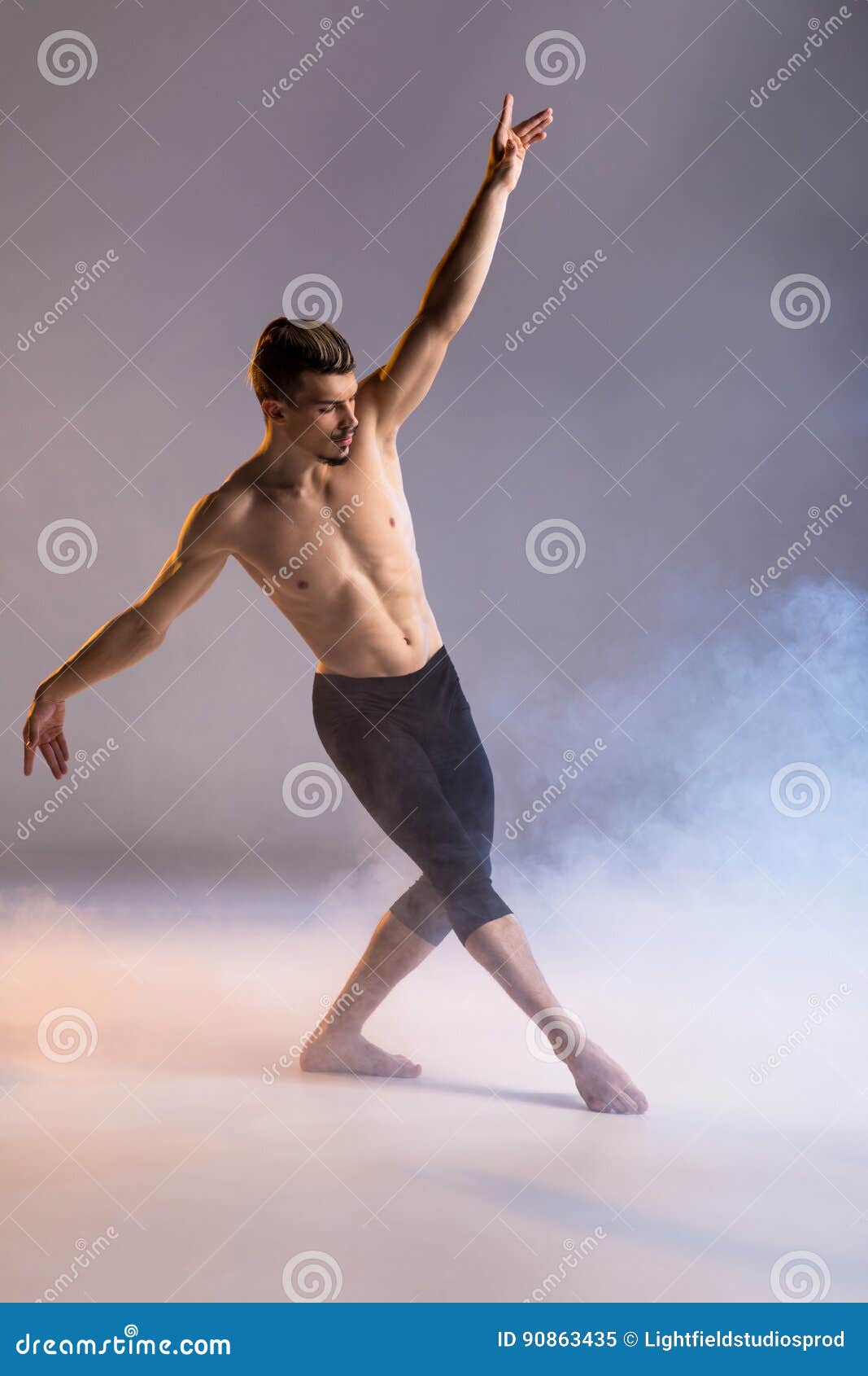 Young man dancing stock image. Image of handsome, muscular - 90863435
