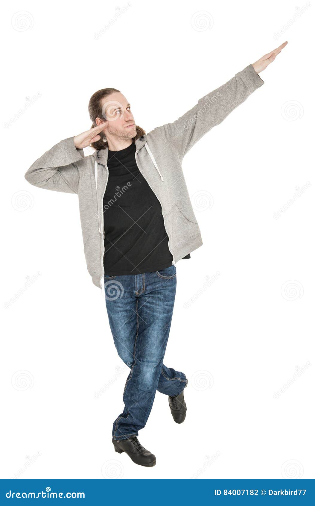 Young Man Dancing Irish Dance Isolated Stock Photo - Image of caucasian ...