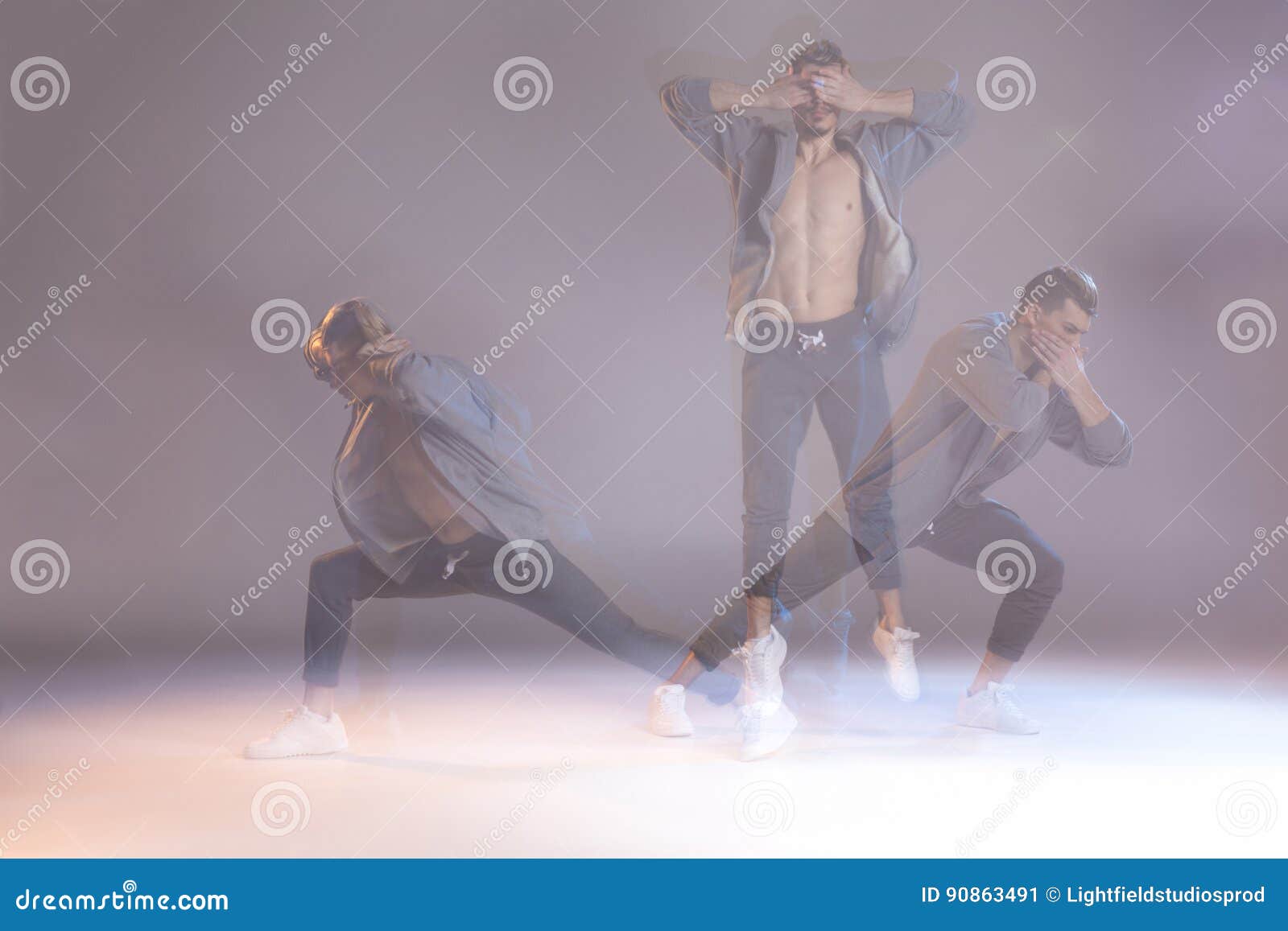 Young man dancing stock image. Image of athletic, muscular - 90863491