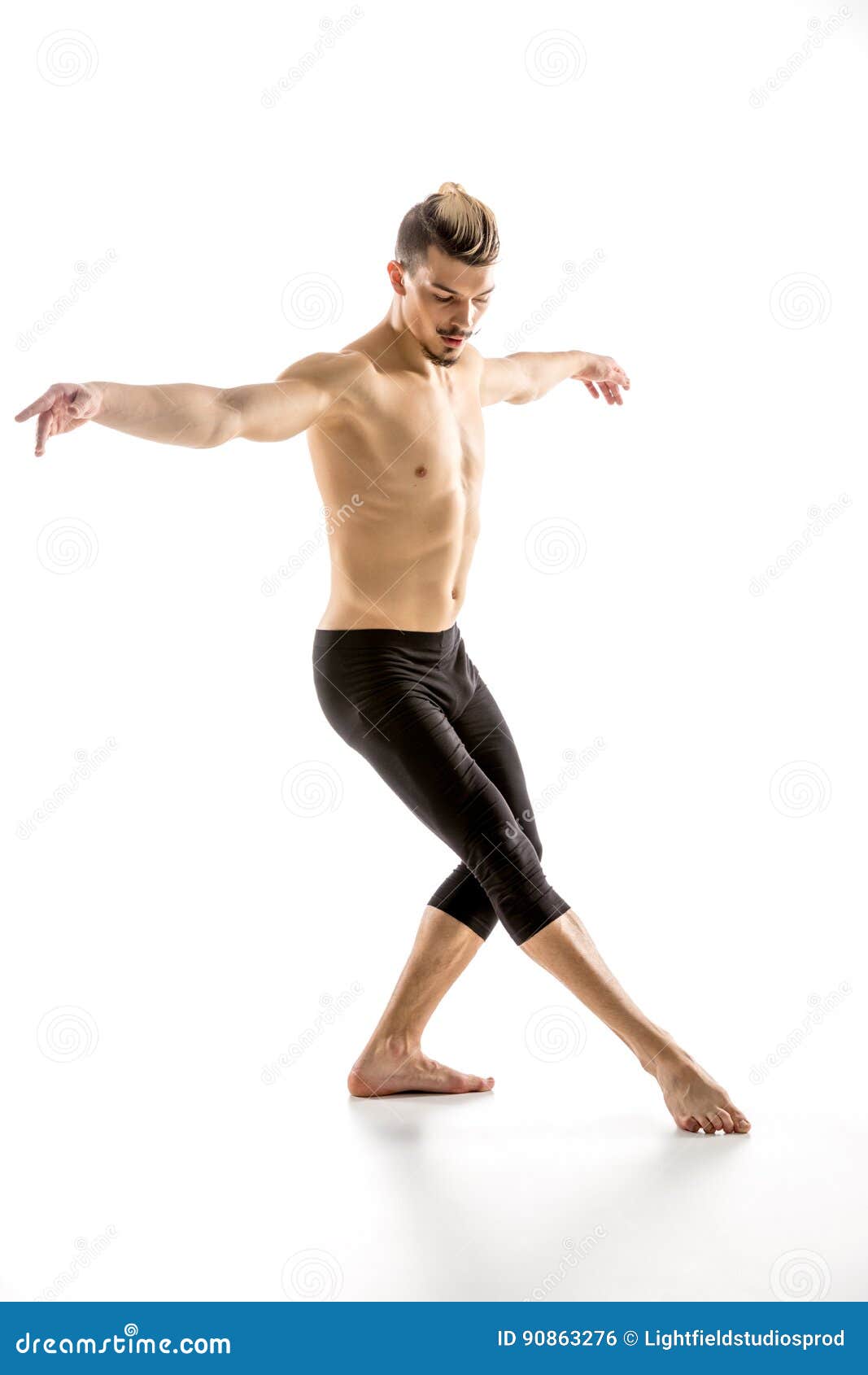 Young man dancing stock photo. Image of shirtless, movement - 90863276