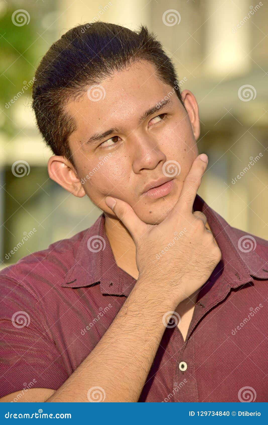 Young Man Decision Making stock photo. Image of male - 129734840
