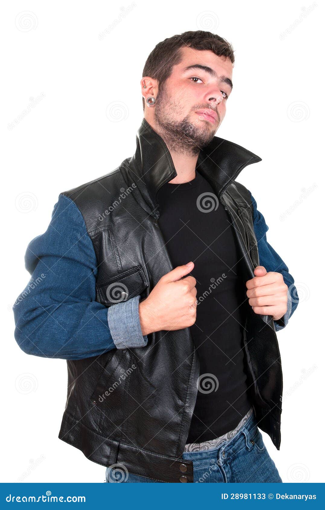 Young Man in a Defying Attitude Stock Image - Image of handsome, posing ...