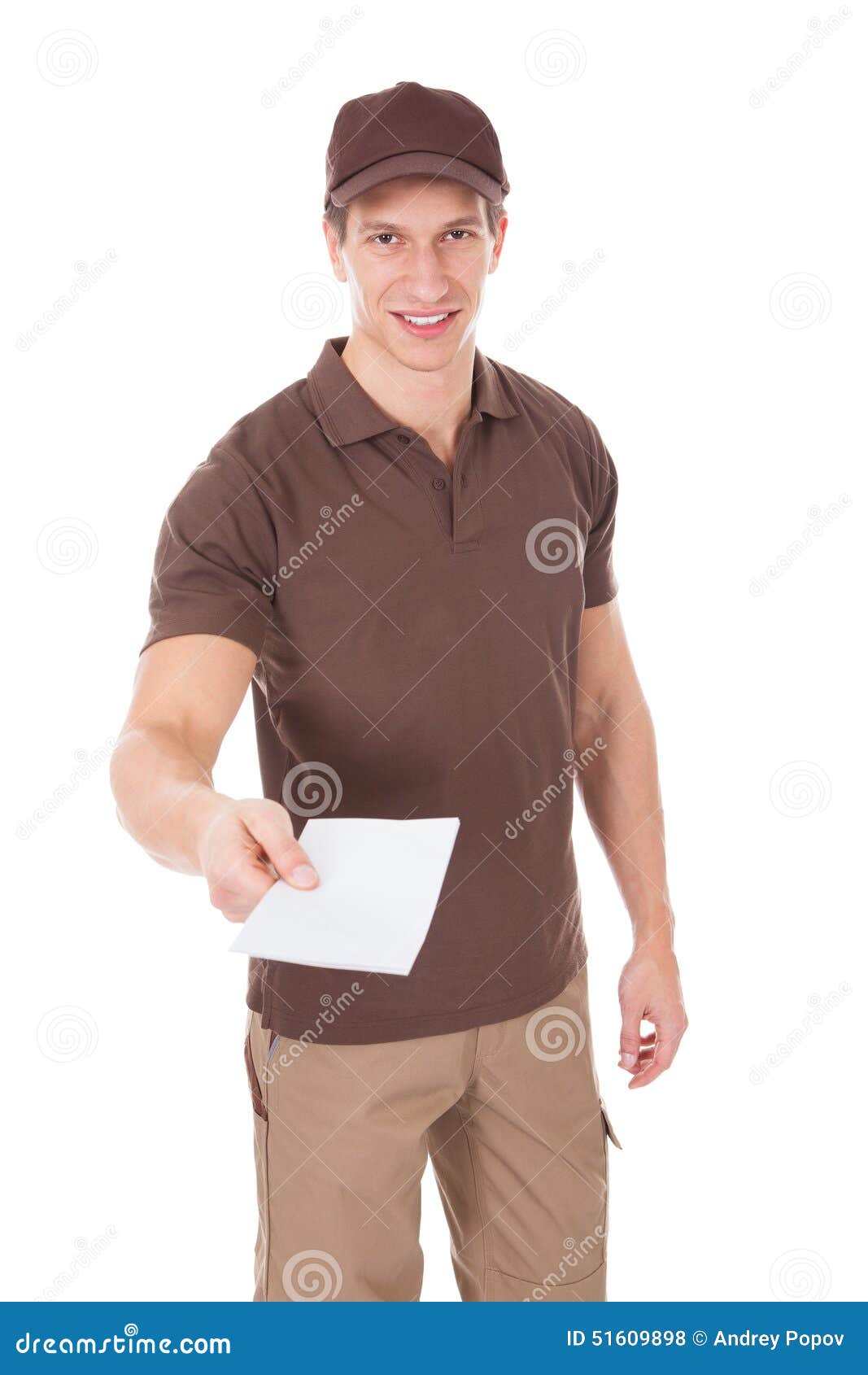 Young man delivering mail stock photo. Image of caucasian - 51609898
