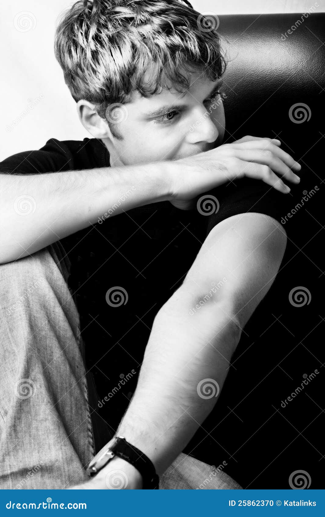 Young Man Depressed and Sad Stock Photo - Image of portrait, troubled ...