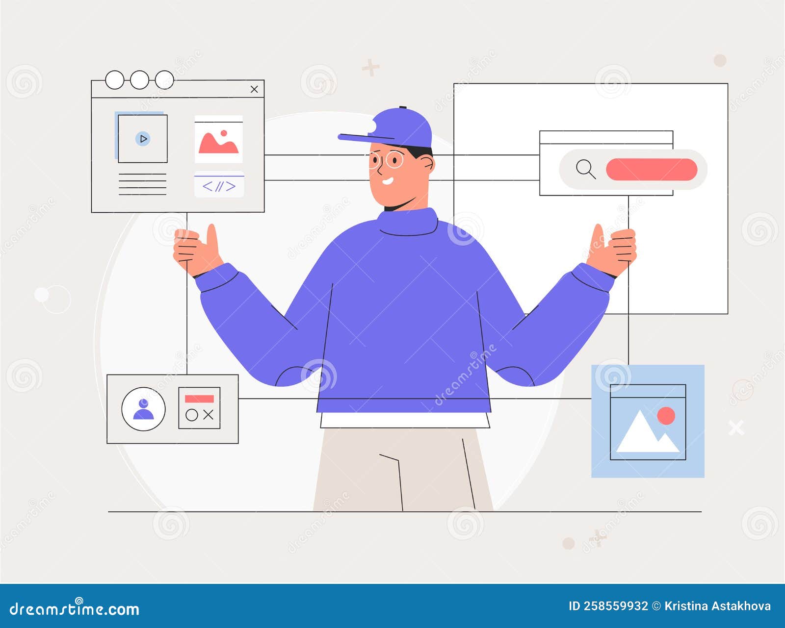Young Man Designer Working on Ui Ux Design or Mobile Application ...