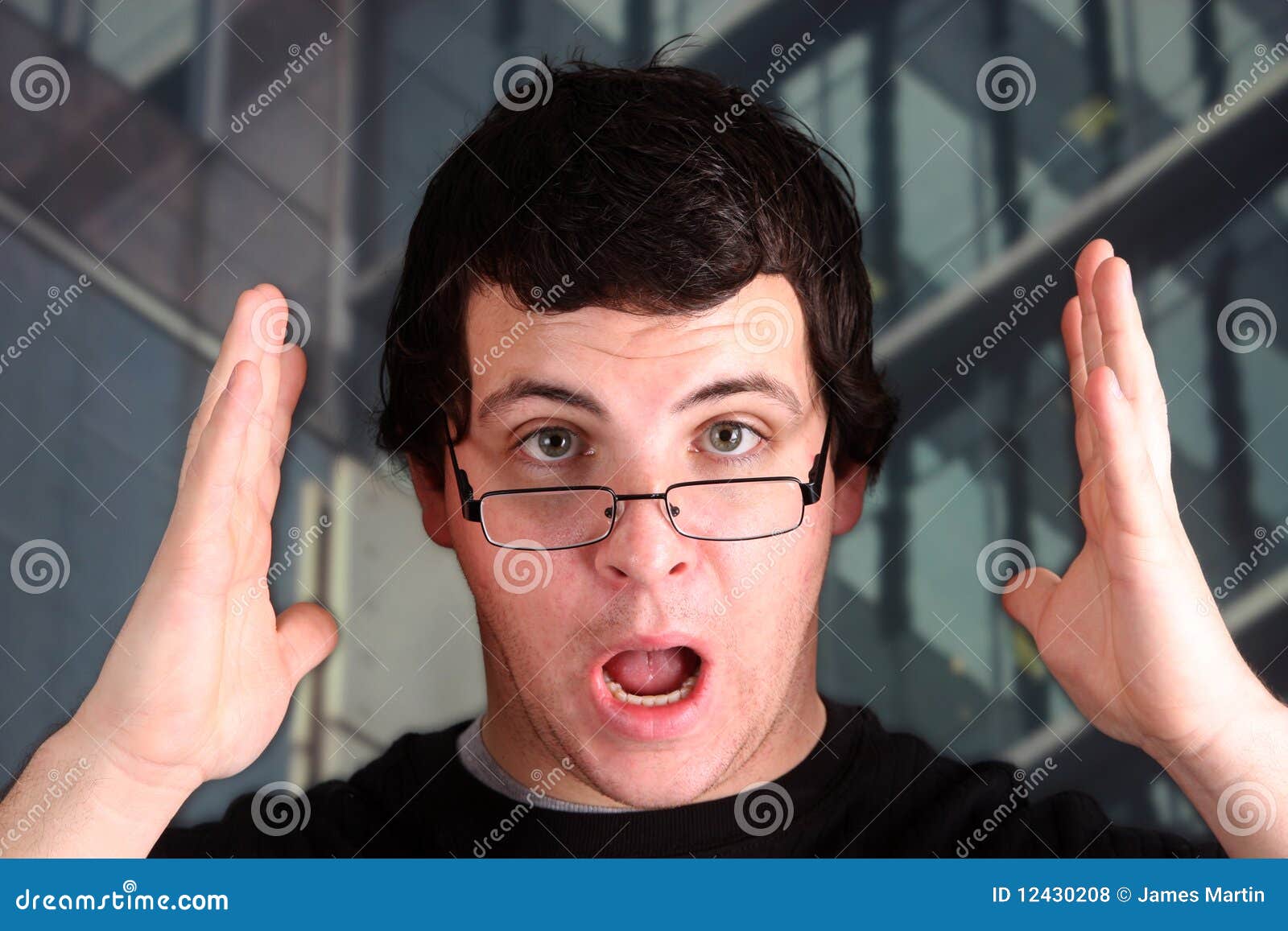 Young Man with a Distressed Look Stock Photo - Image of business ...