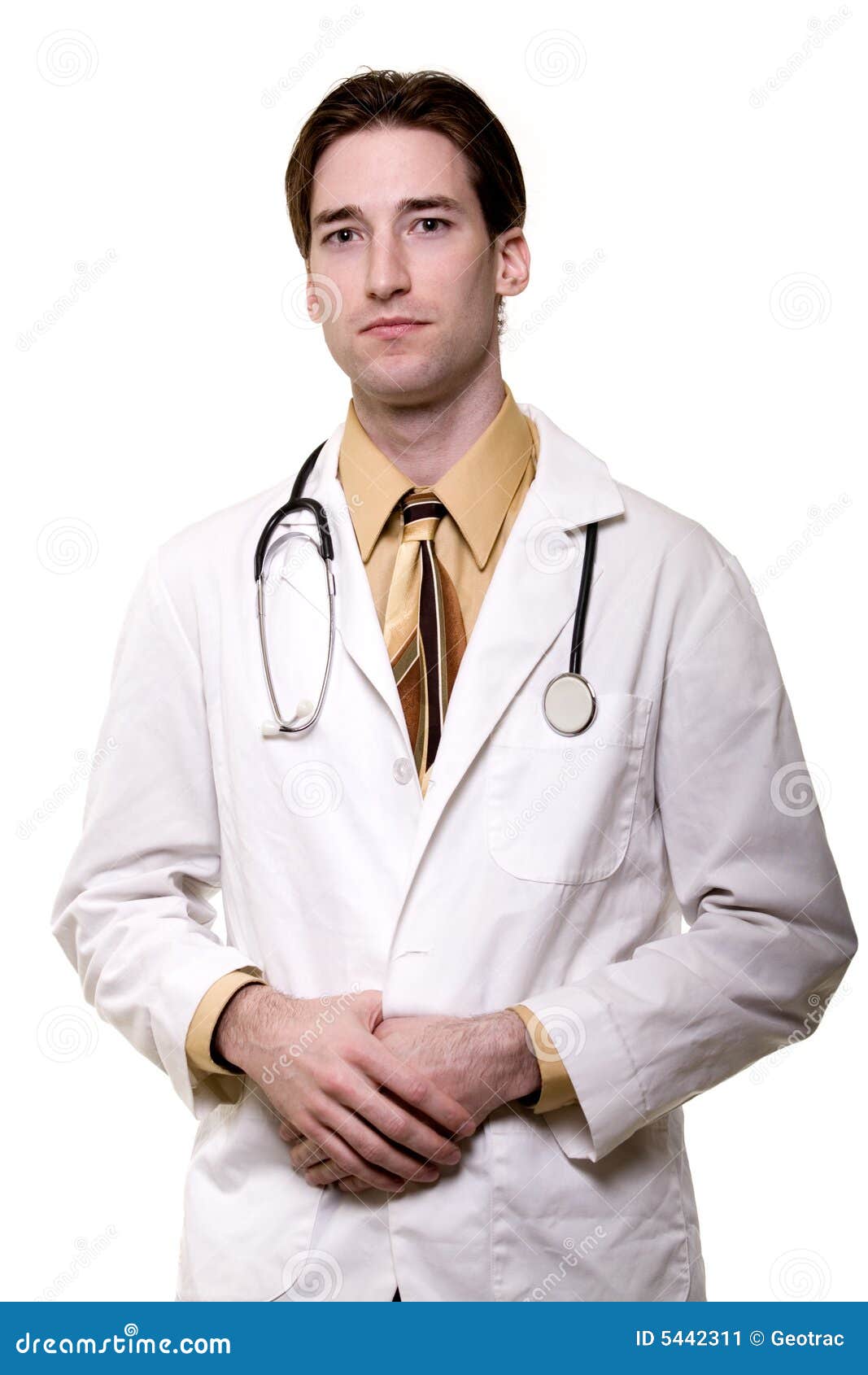 Young man doctor stock image. Image of confidence, brunette - 5442311