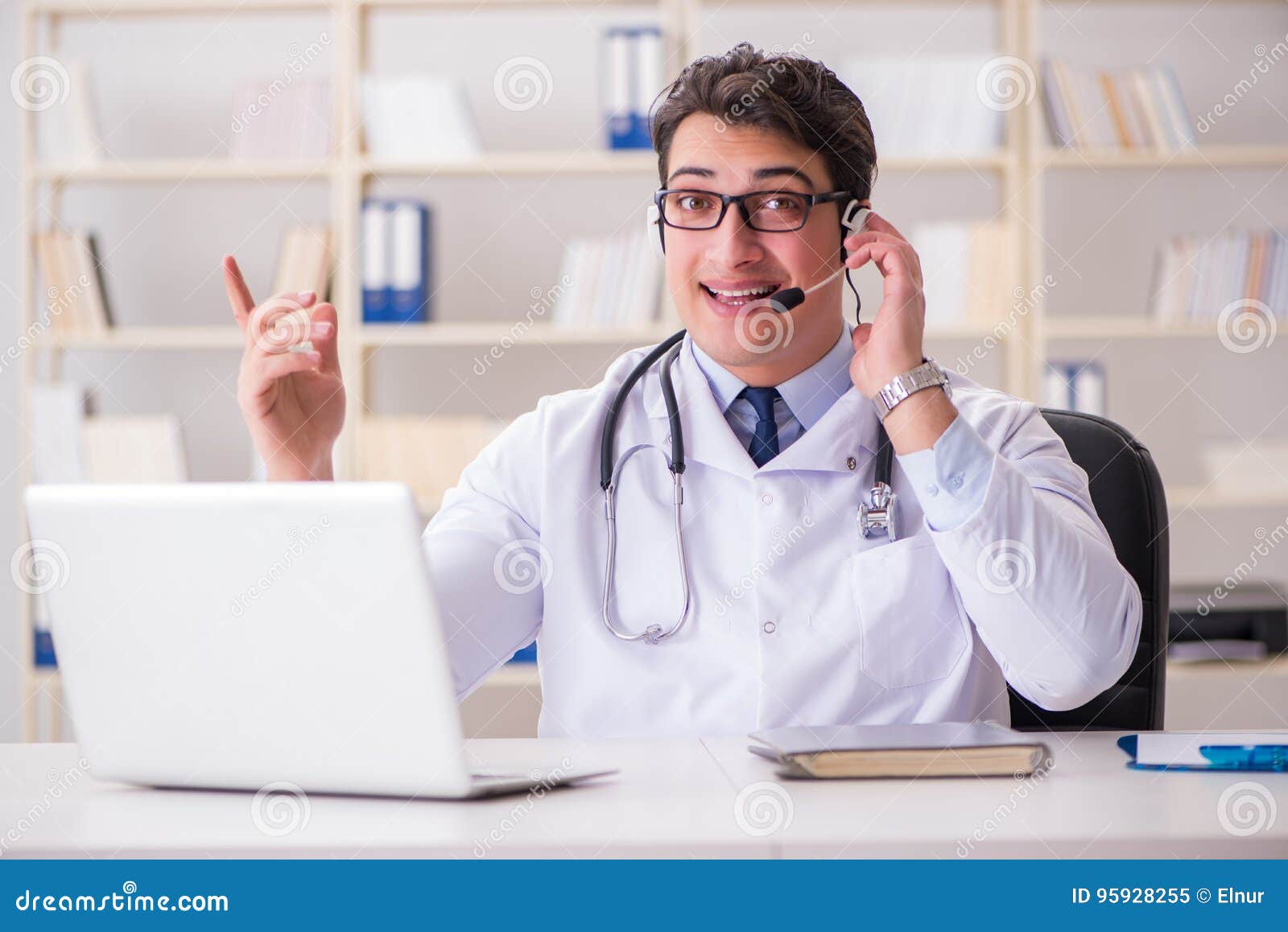 The Young Man Doctor in Medical Concept Stock Image - Image of health ...