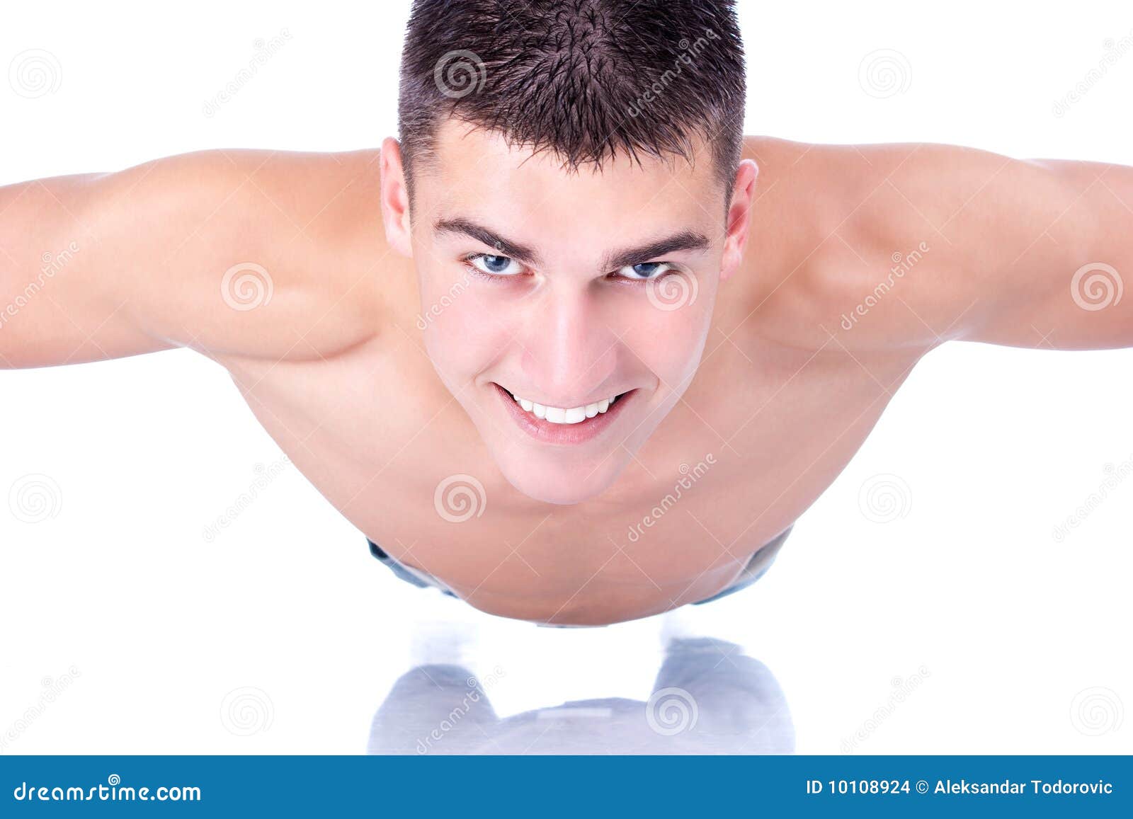 Young man doing exercise stock photo. Image of portrait - 10108924