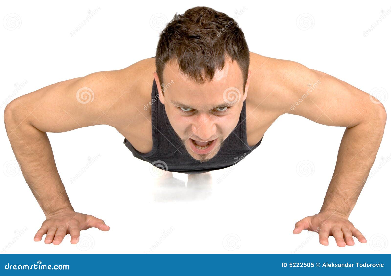 Young man doing exercise, stock image. Image of male, human - 5222605