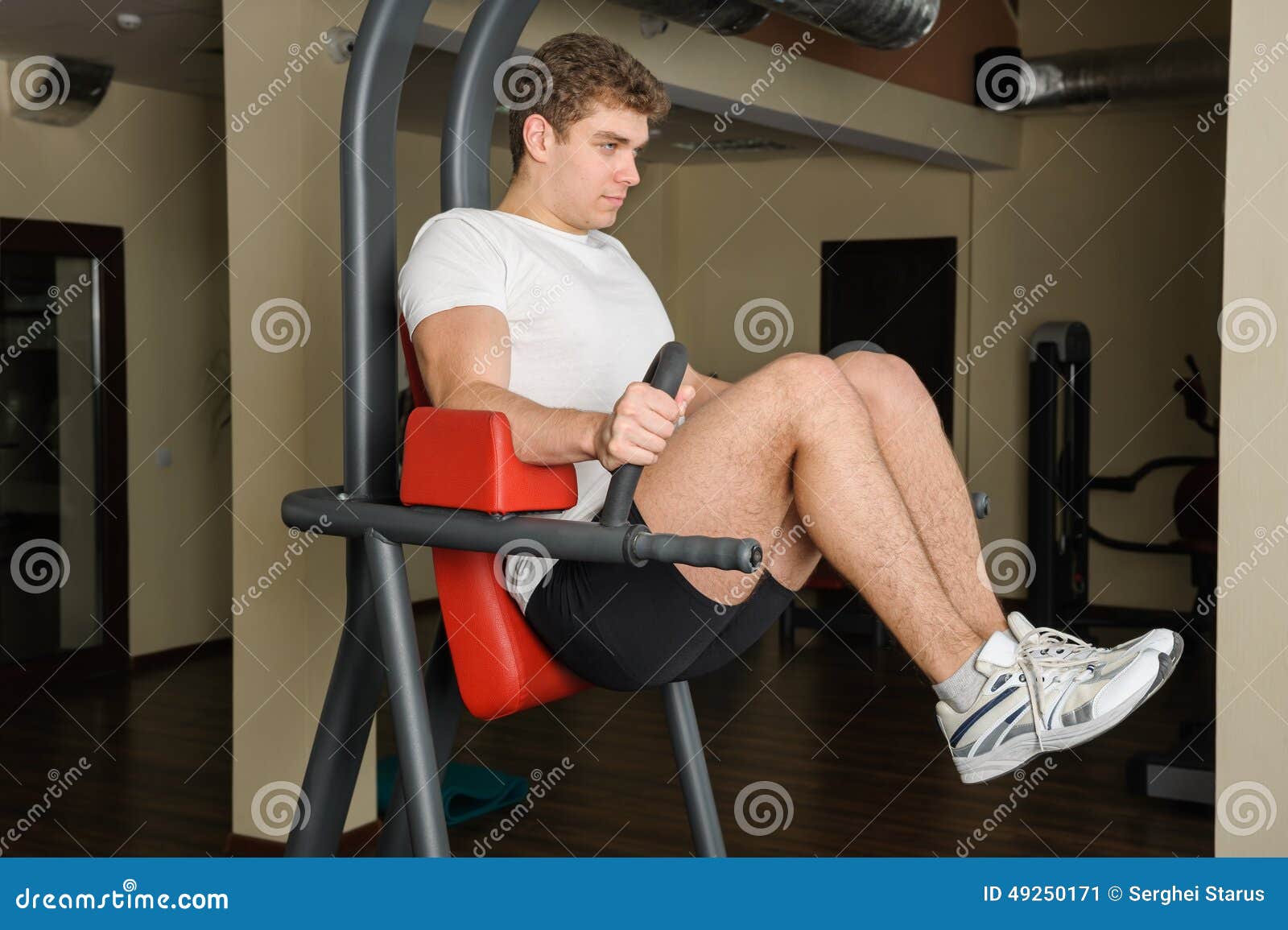 Young Man Doing Lats Pull-down Workout Stock Image - Image of healthy ...