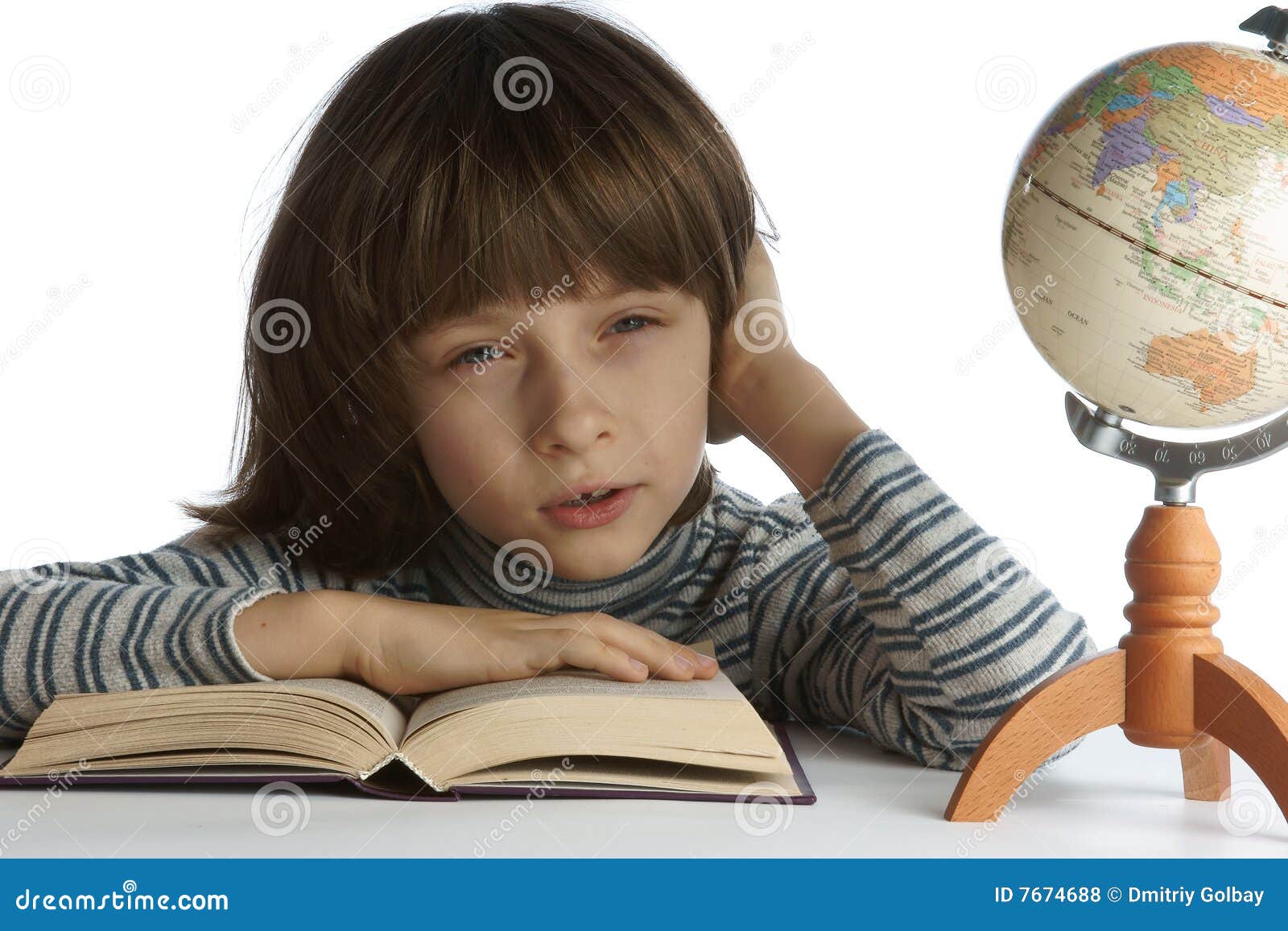 The Young Man Doing Lessons. Stock Photo - Image of scholar, education ...