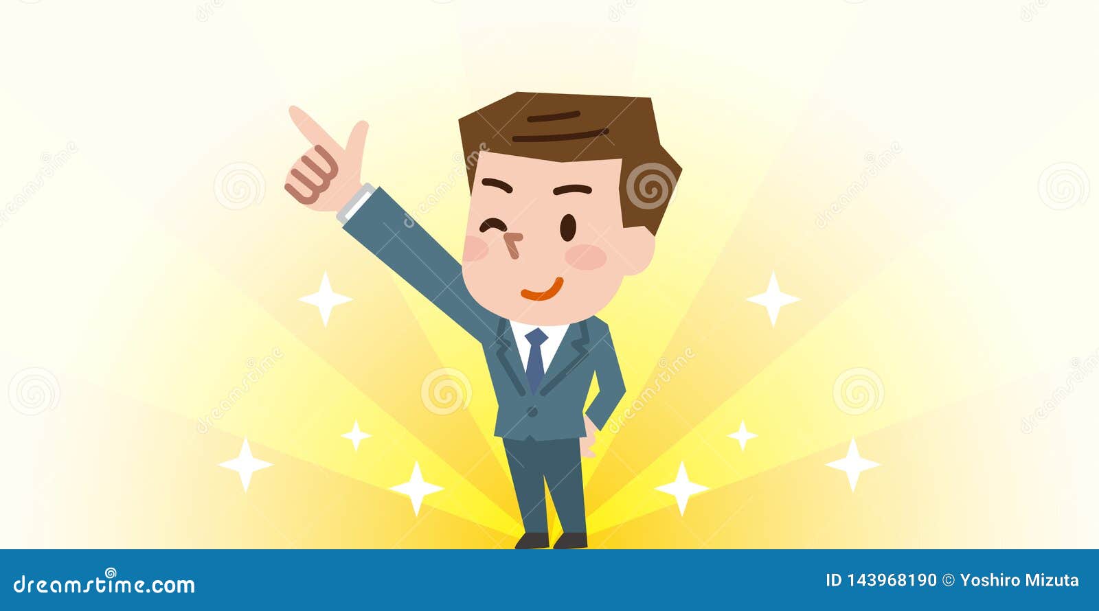 Young Man Doing Number One Gesture Stock Vector - Illustration of suit ...