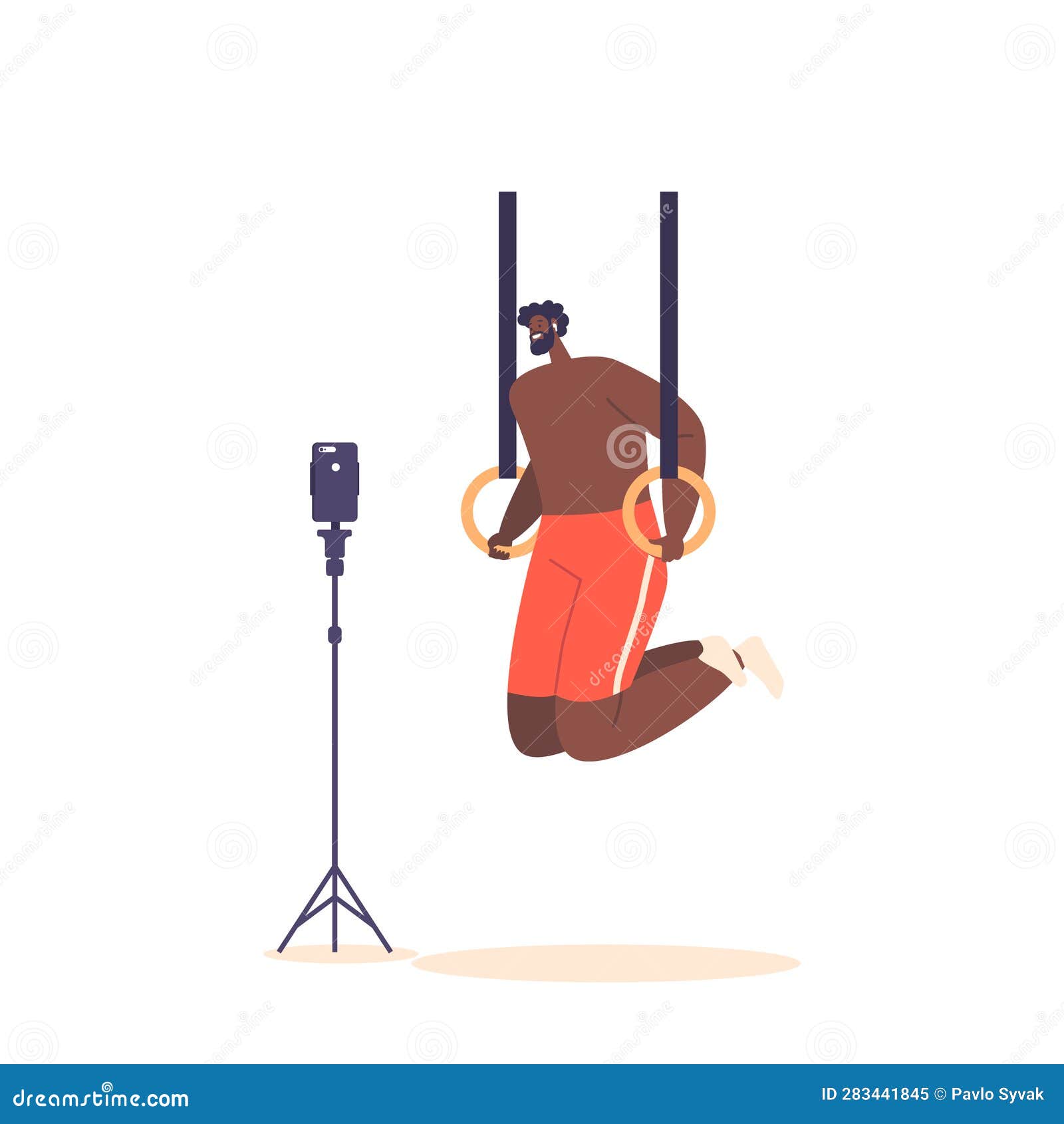 Recording Of A Muscular Contraction, Vintage Illustration Cartoon ...