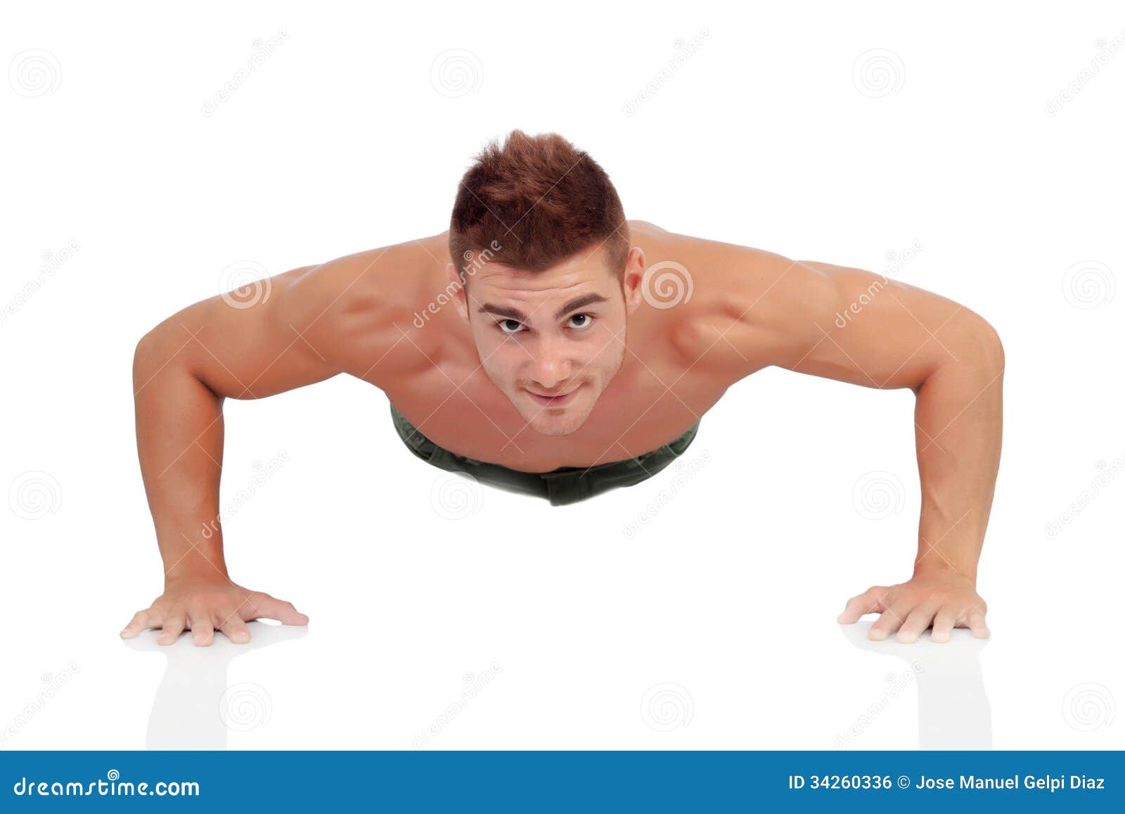 Young Man Doing Pushups Royalty Free Stock Image - Image: 34260336