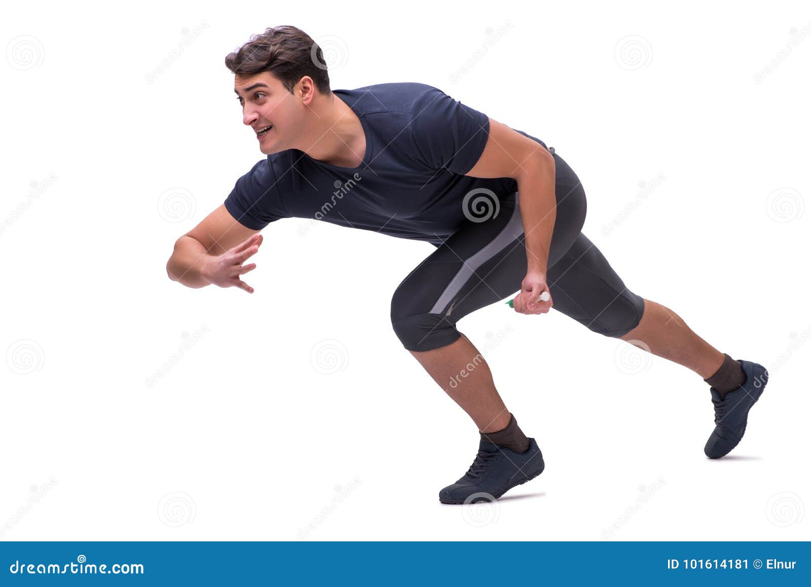 The Young Man in Doping Concept Isolated on White Stock Image - Image ...