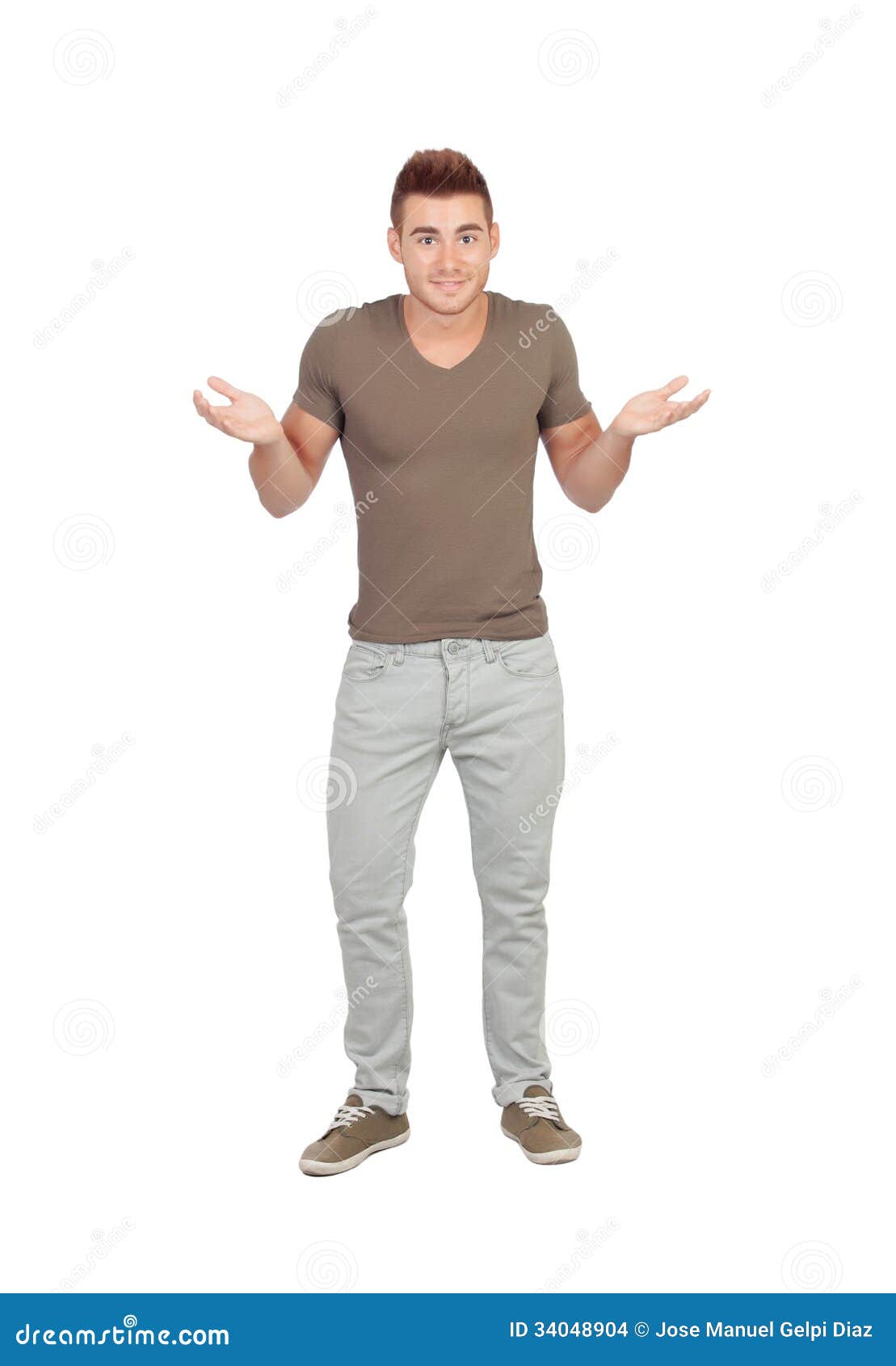 Young Man with Doubtful Expression Stock Photo - Image of looking ...