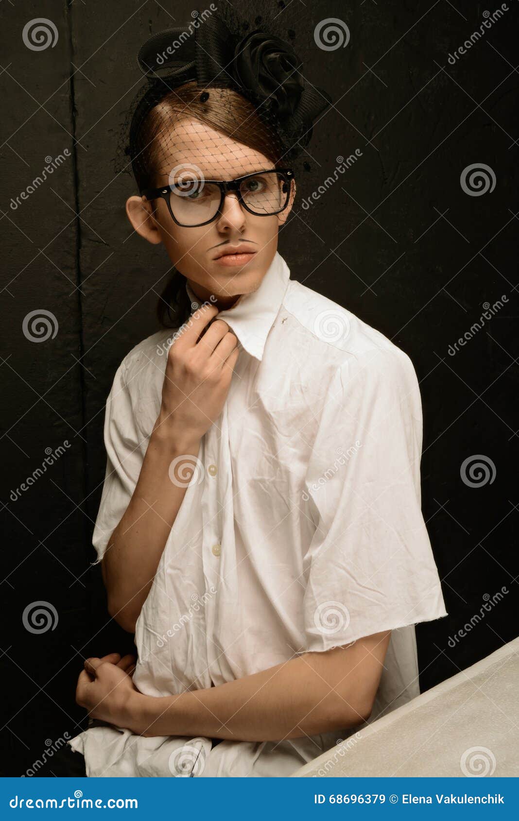 Young Man at Dramatic Image Stock Image - Image of pretty, fashion ...