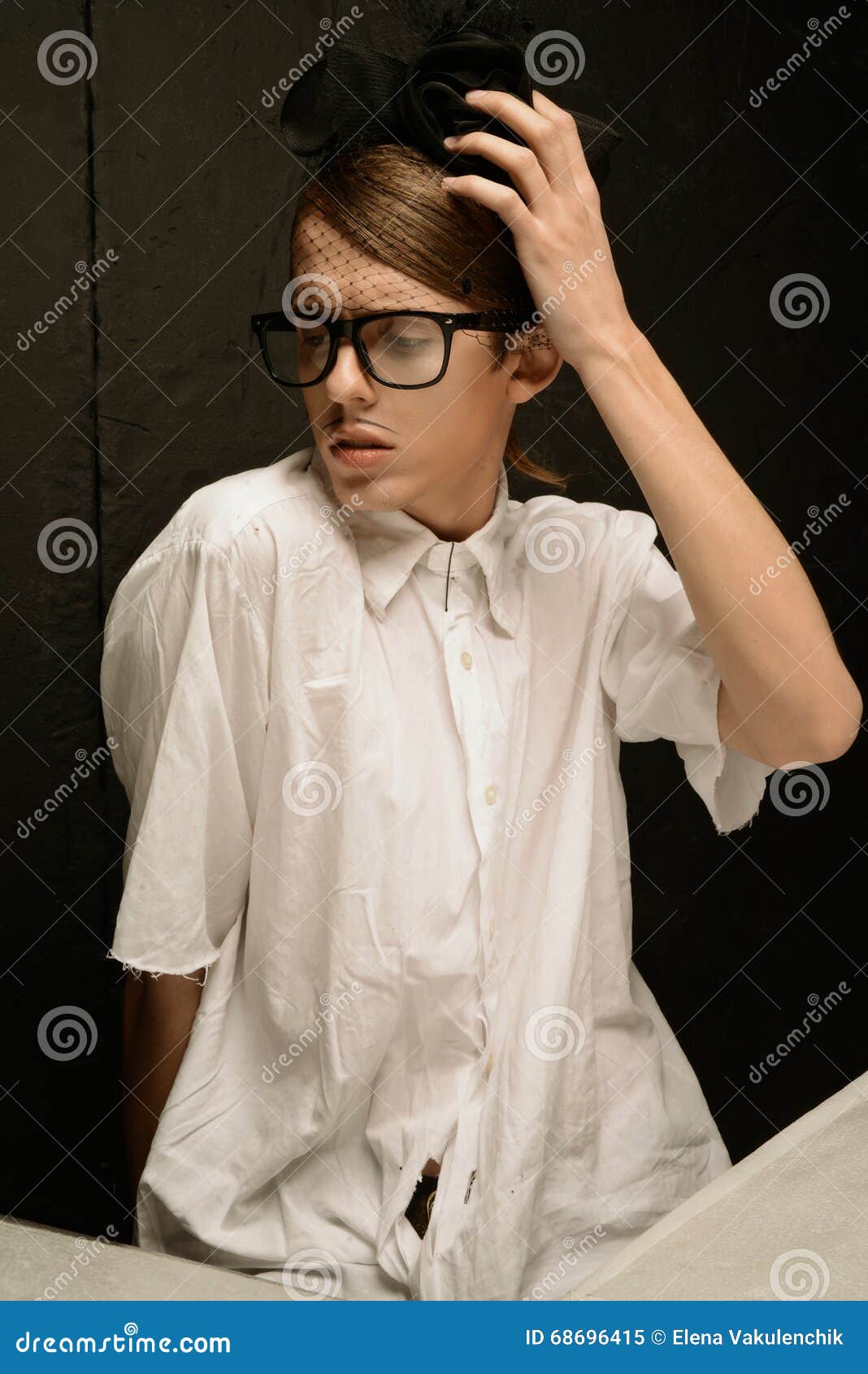 Young Man at Dramatic Image Stock Image - Image of century, pretty ...