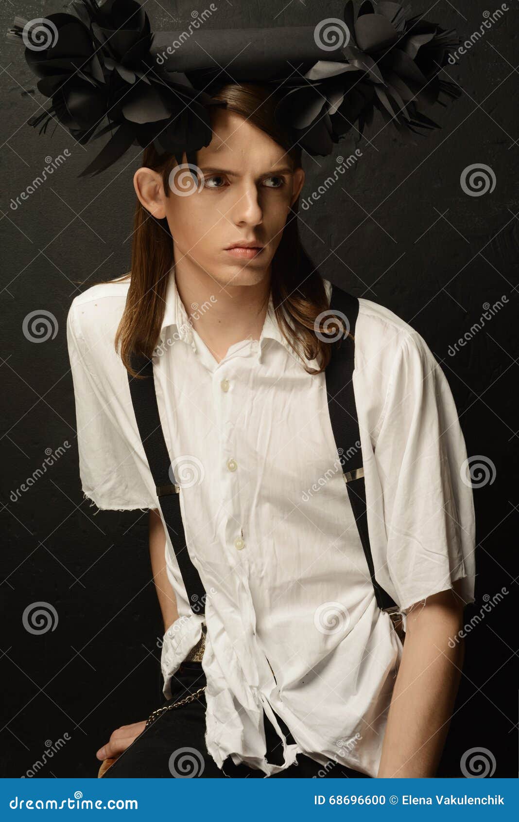 Young Man at Dramatic Image Stock Photo - Image of evening, night: 68696600