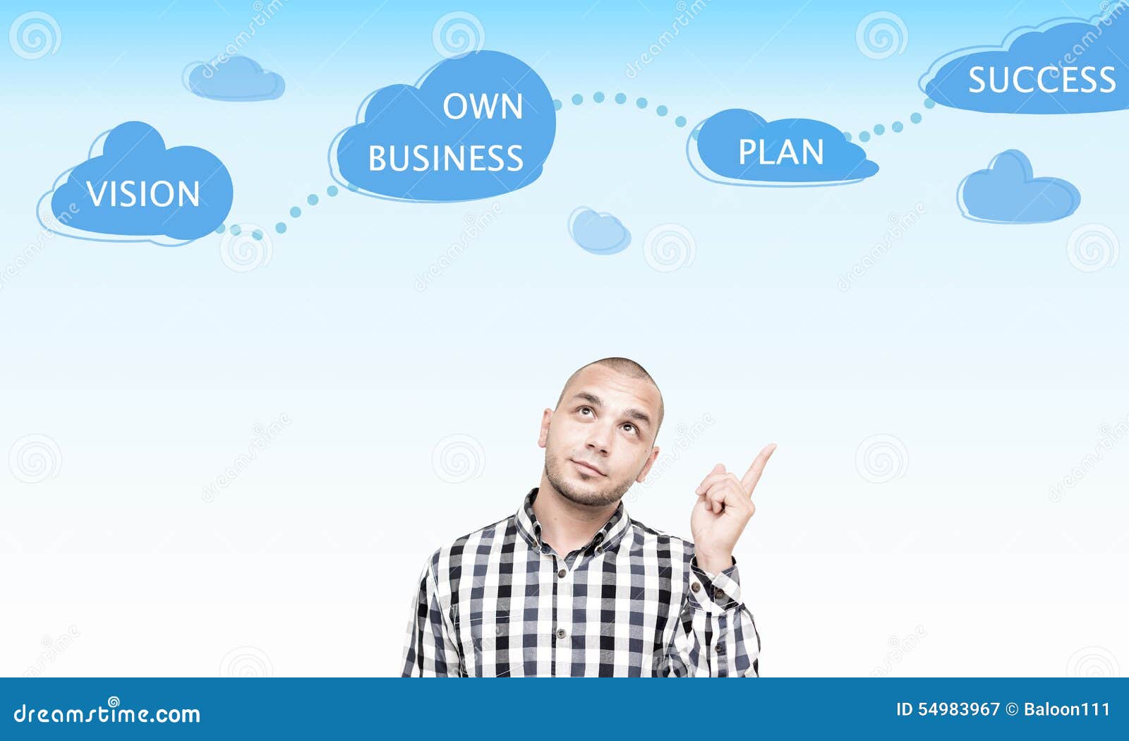Young Man Dreaming about Own Business Stock Image - Image of dreaming ...