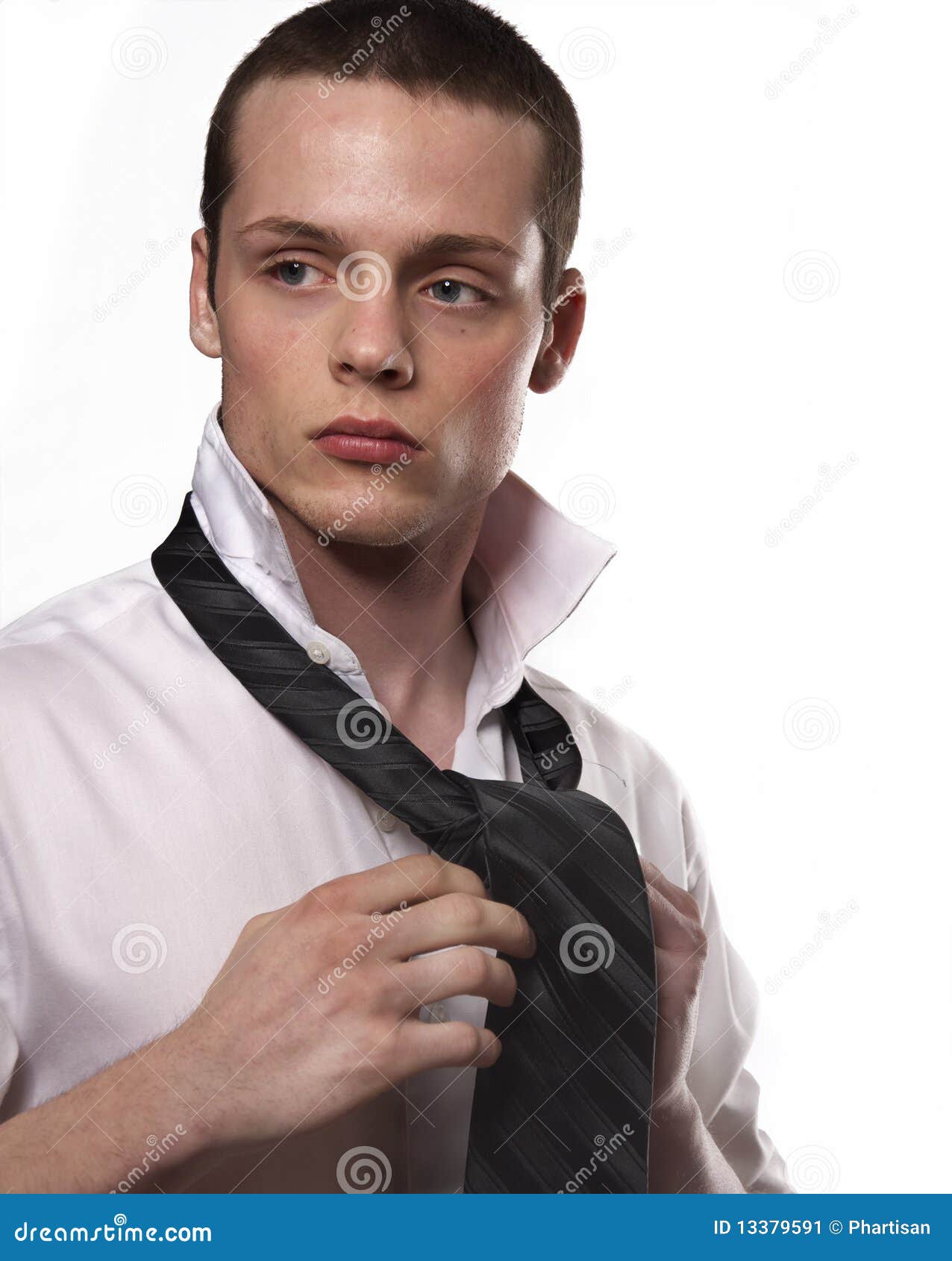 Young man dressing stock image. Image of portrait, dress - 13379591