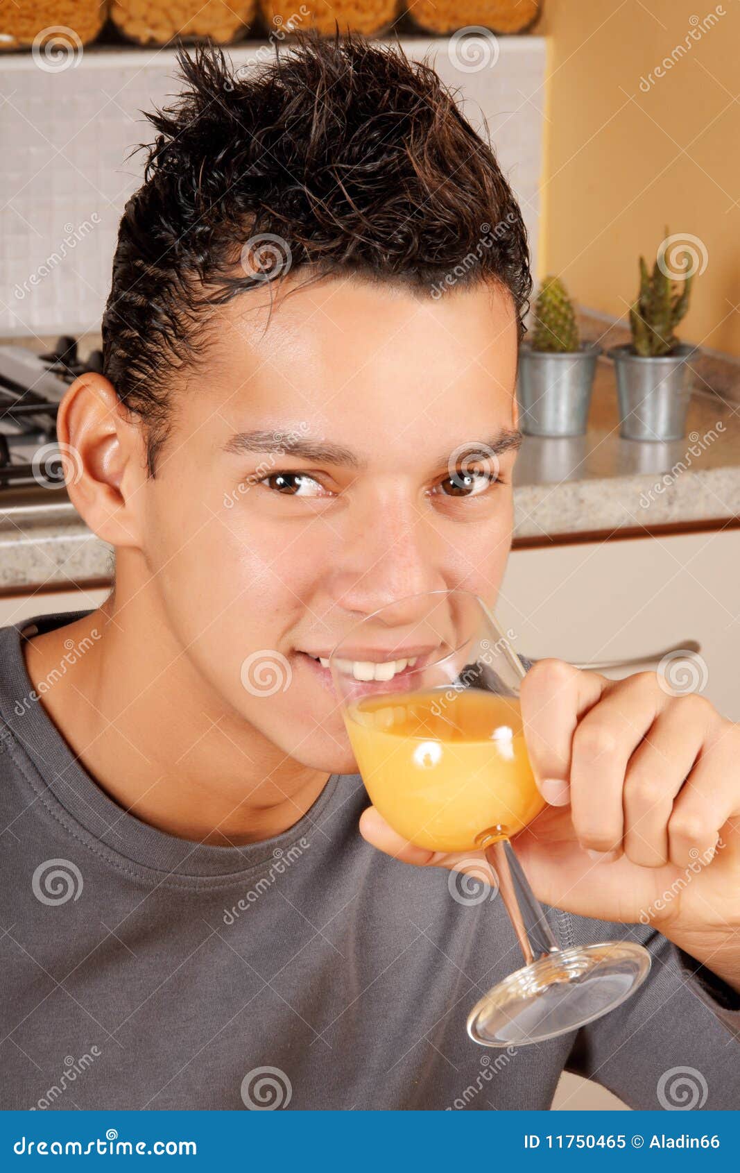 Young man drinking stock image. Image of hispanic, breakfast - 11750465